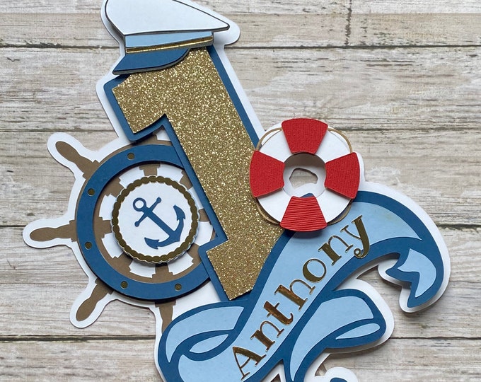 Sailor Cake Topper Sailor Birthday Banner Nautical Cake - Etsy