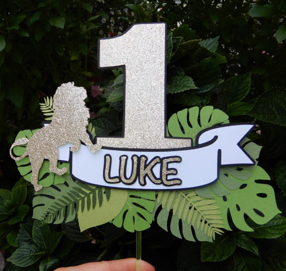 Jungle Cake Topper Safari Animals Birthday Lion Cake Topper | Etsy