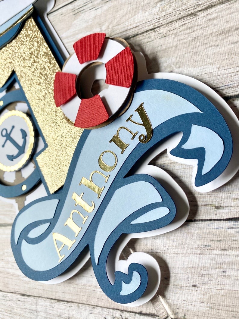 Sailor Cake Topper Sailor Birthday Banner Nautical Cake - Etsy