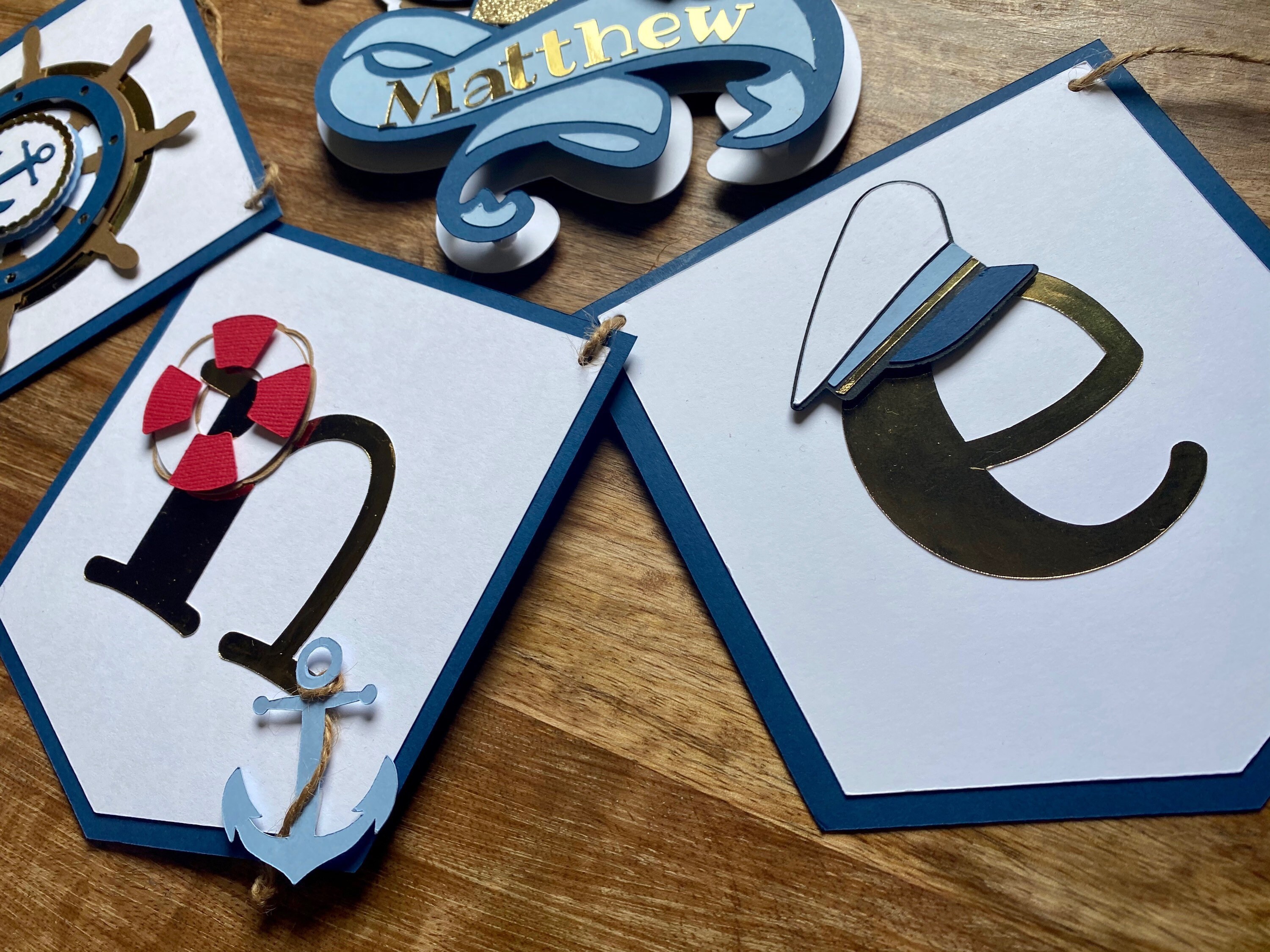 Sailor Cake Topper Sailor Birthday Banner Nautical Cake - Etsy