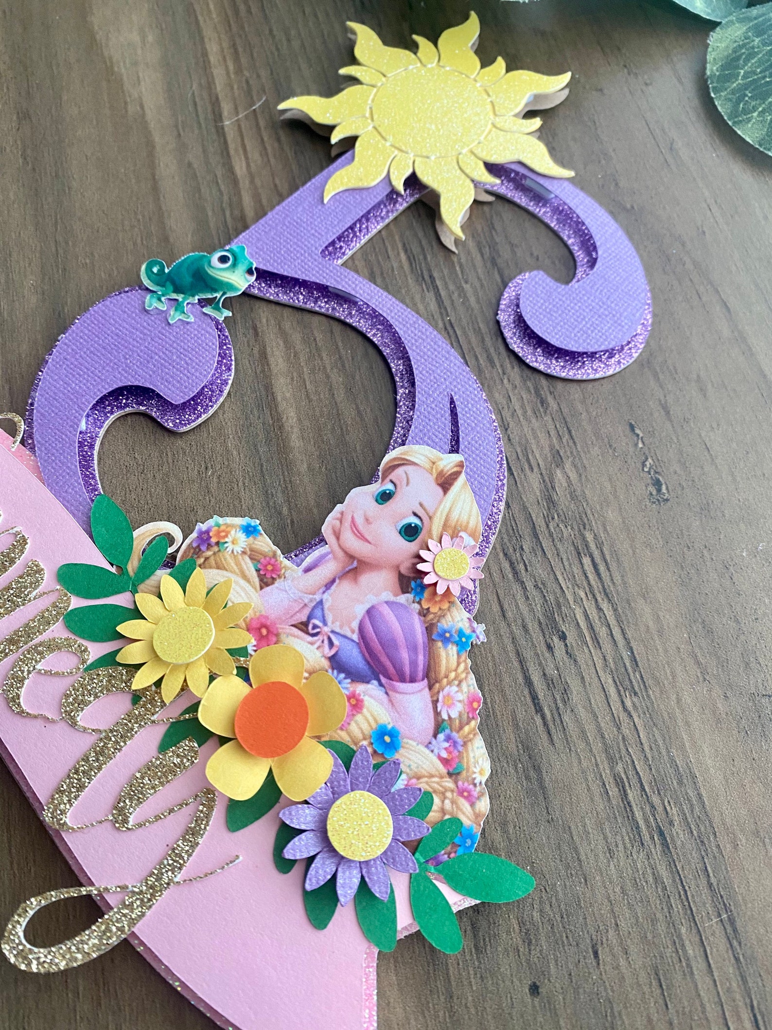 Tangled Cake Topper Rapunzel Cake Topper Tangled Birthday - Etsy