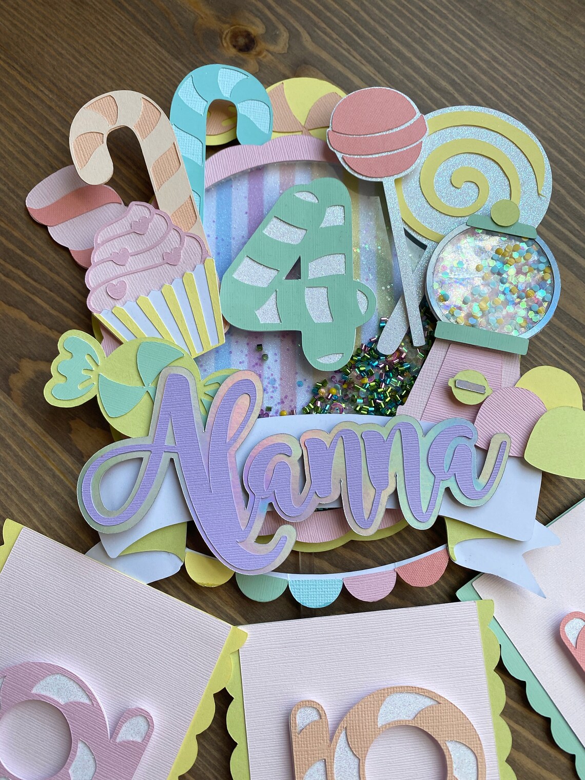 Candy Land Cake Topper Candyland Shaker Cake Topper Candy | Etsy