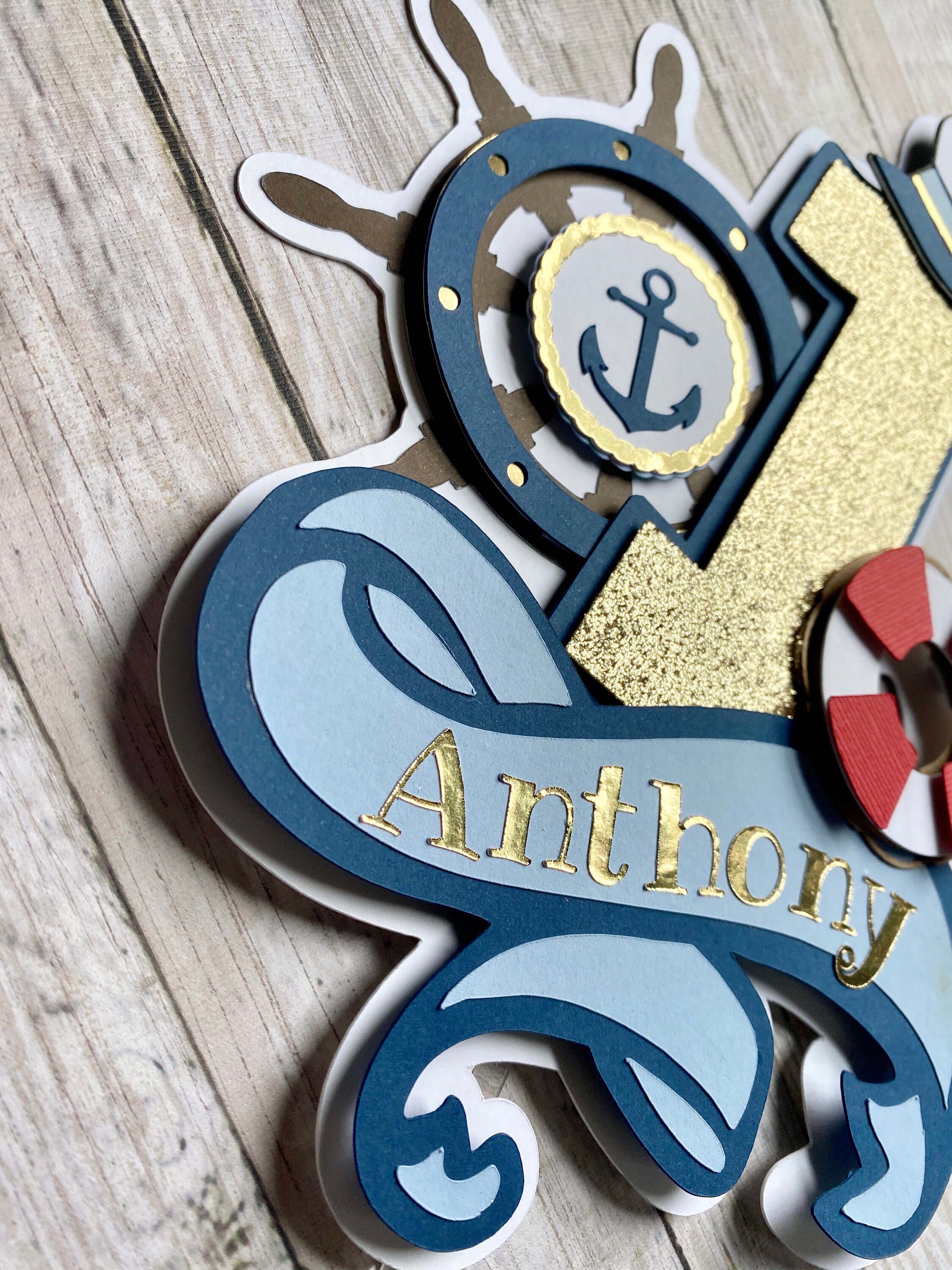 Sailor Cake Topper Sailor Birthday Banner Nautical Cake - Etsy