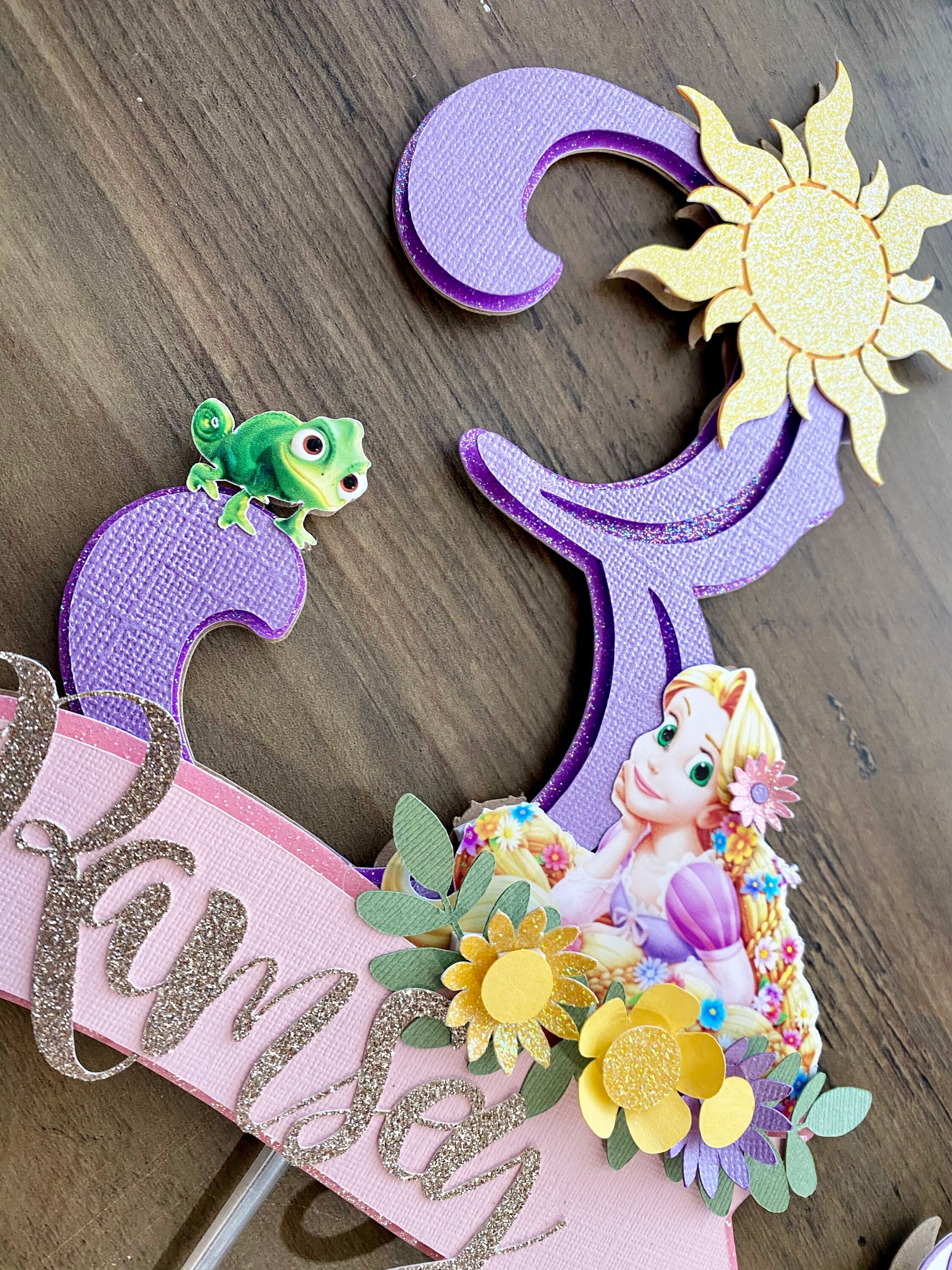 Tangled Cake Topper Rapunzel Cake Topper Tangled Birthday - Etsy