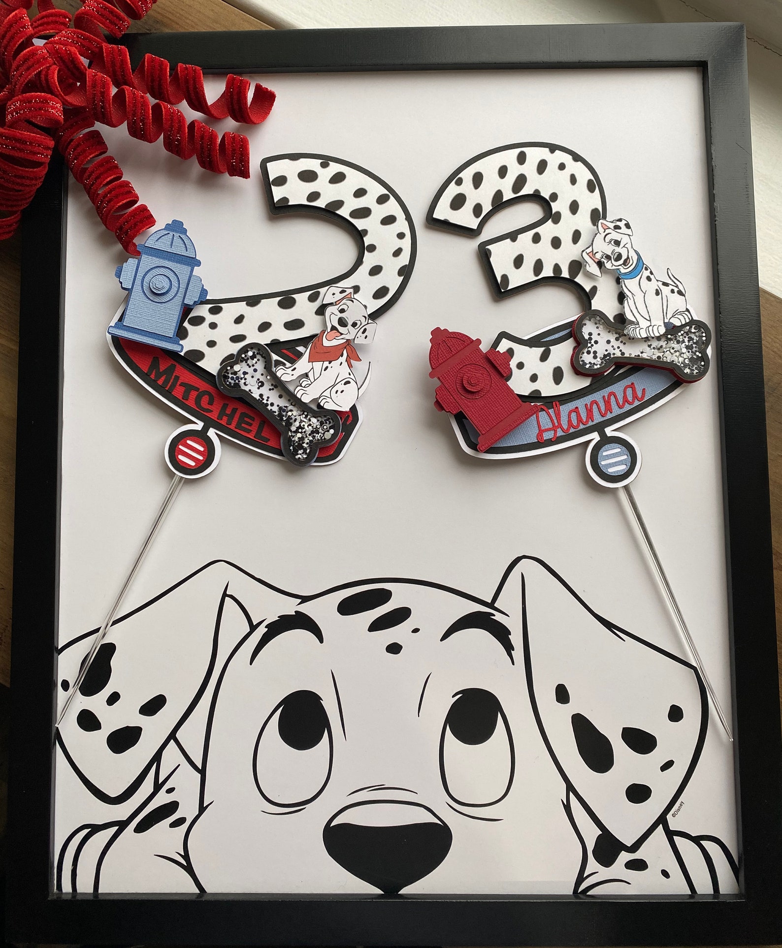 Dalmatian Theme Cake Topper Dalmatian Party Decor Puppy - Etsy