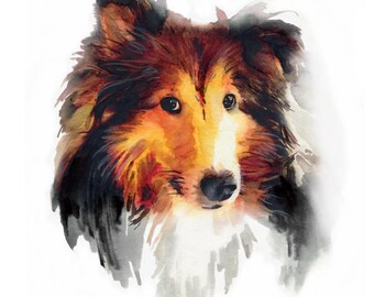 Collie painting | Etsy