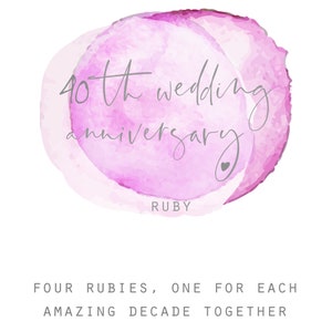 40th Wedding Anniversary Ruby Ruby Wedding Anniversary 40 Years 40th ...