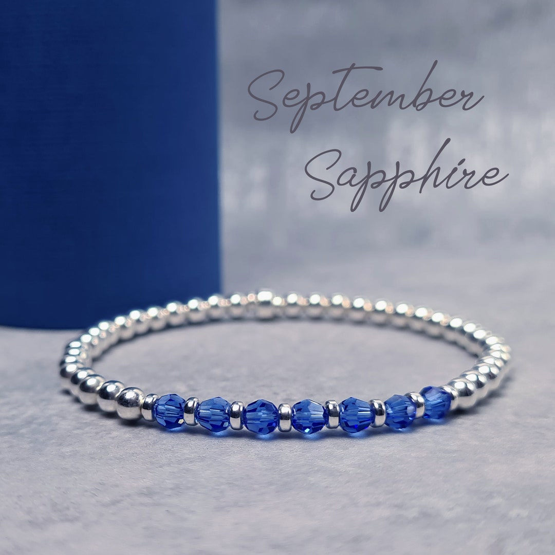 September Birthstone Bracelet | Sapphire September Birthstone ...