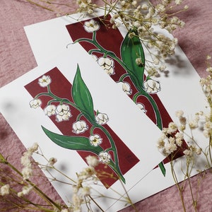 Lily of the Valley Prints (postcard, A5, A4) - Etsy
