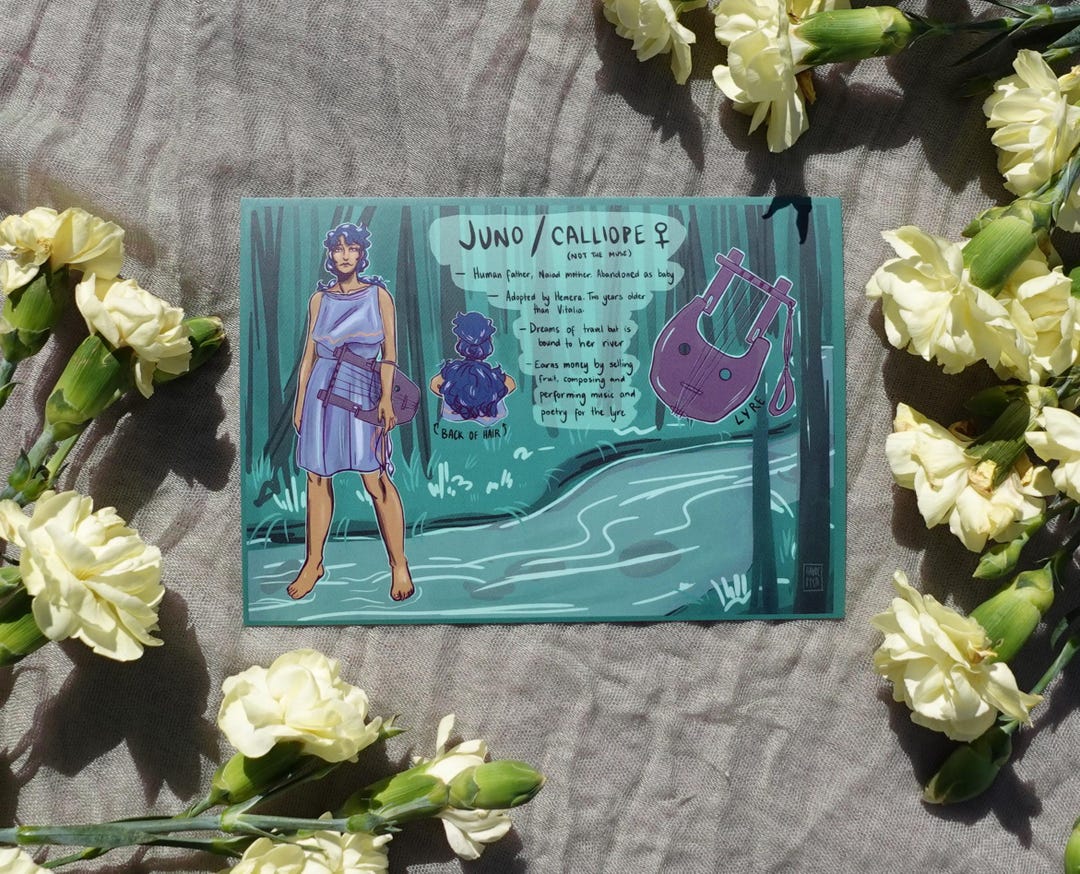 Juno Character Sheet Print postcard/a5/a4 - Etsy