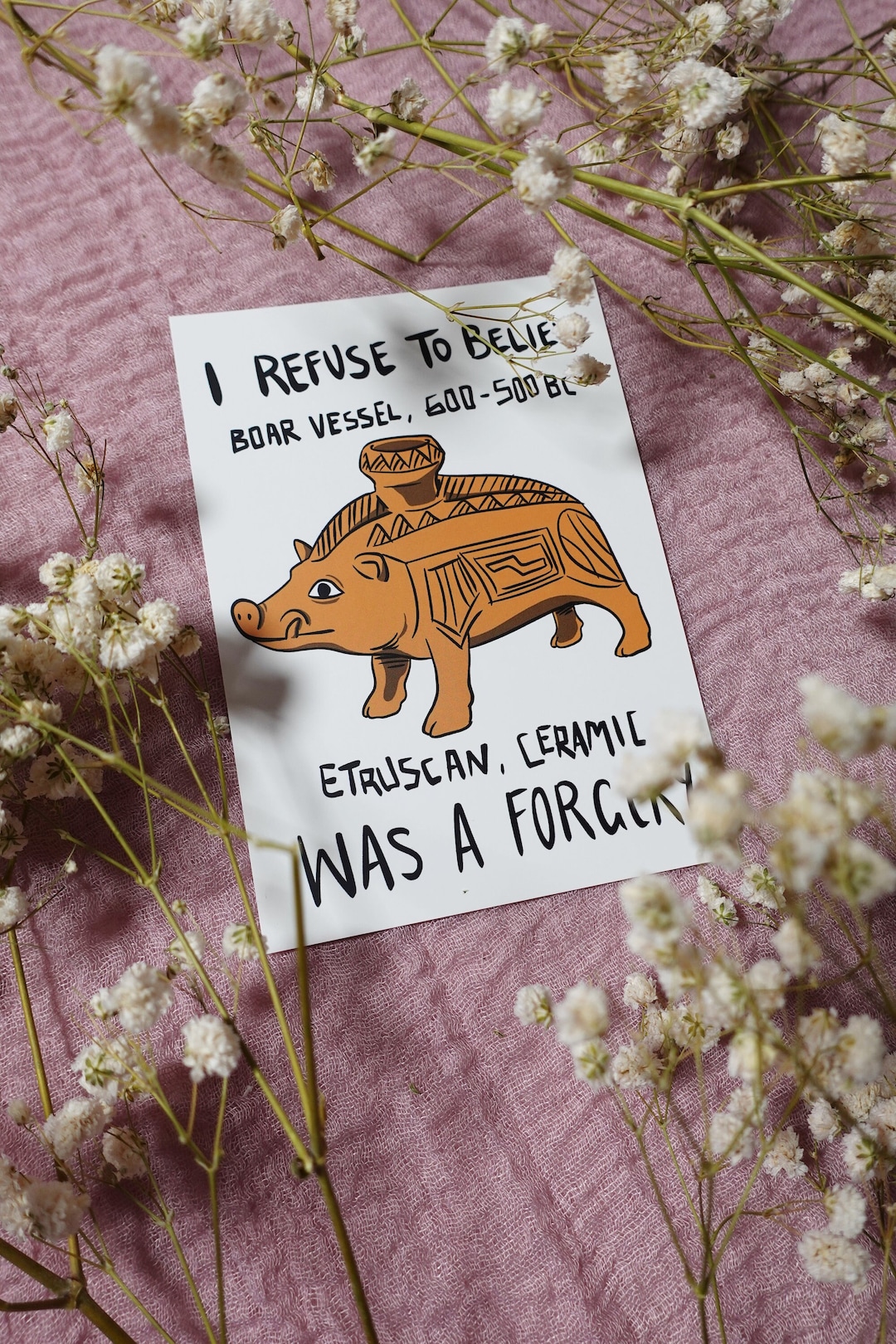 Etruscan Boar Vessel Print - Etsy