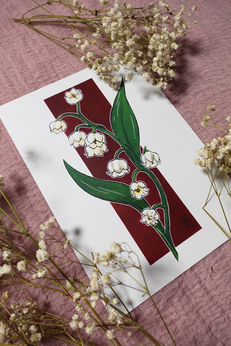 Lily of the Valley Prints (postcard, A5, A4) - Etsy