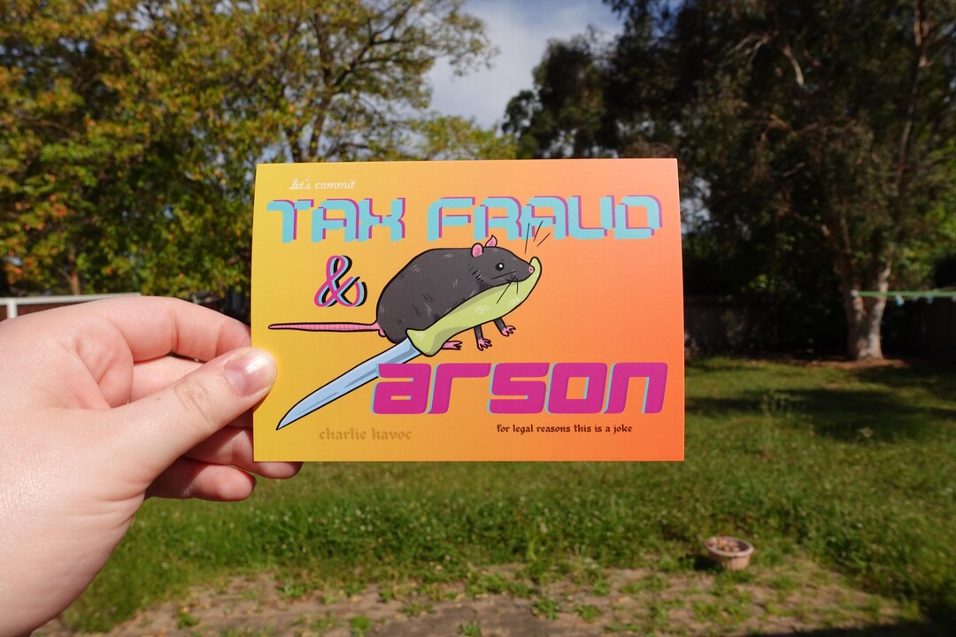 Tax Fraud and Arson Rat (postcard/a5/a4) - Etsy