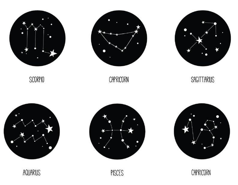 Zodiac Constellation Couples Print Constellation Wall Art - Etsy