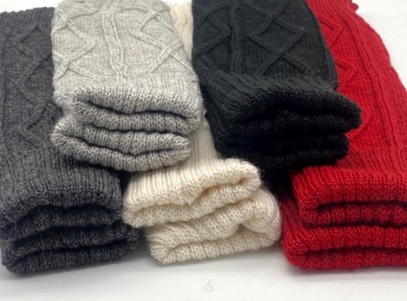 Alpaca Leg Warmers - Diamond Pattern Appearance - Etsy