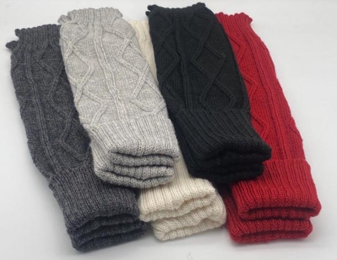 Alpaca Leg Warmers - Diamond Pattern Appearance - Etsy