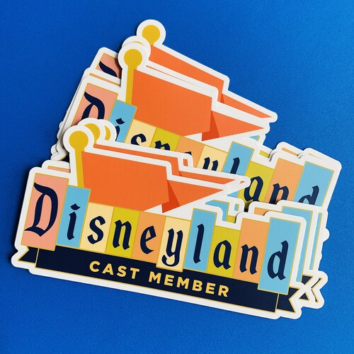 Memorabilia Disney Cast Member 2021 Emblem Holographic STICKER 3 x 3.87 ...