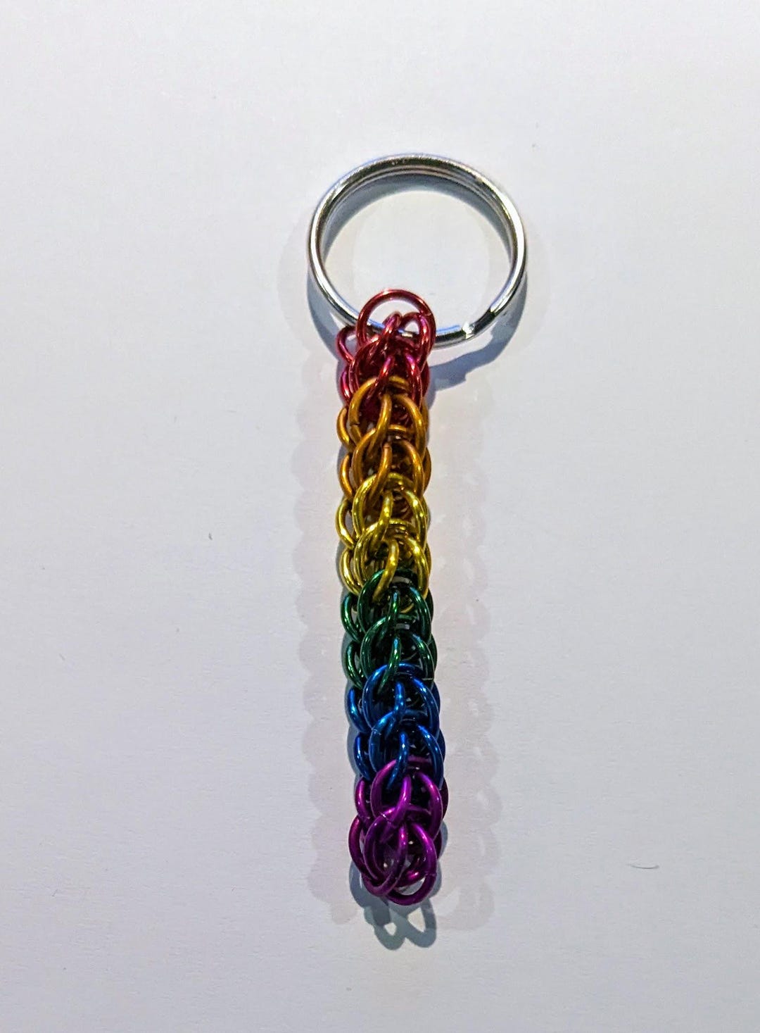 Pride Keychains! Handmade Chainmail Keychains in Pride Colors - Etsy