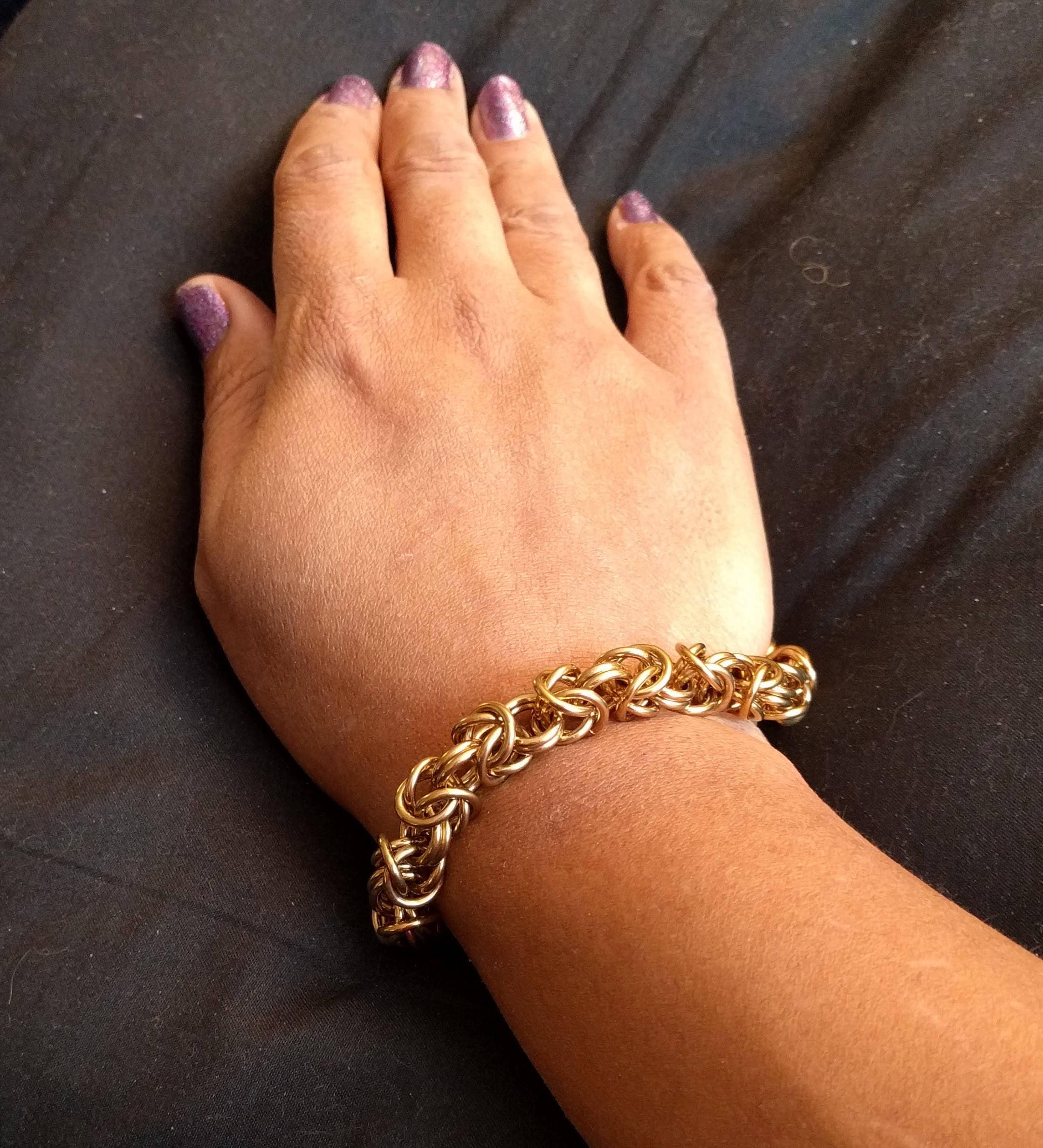 Brass Byzantine Chainmail Bracelets Handcrafted - Etsy