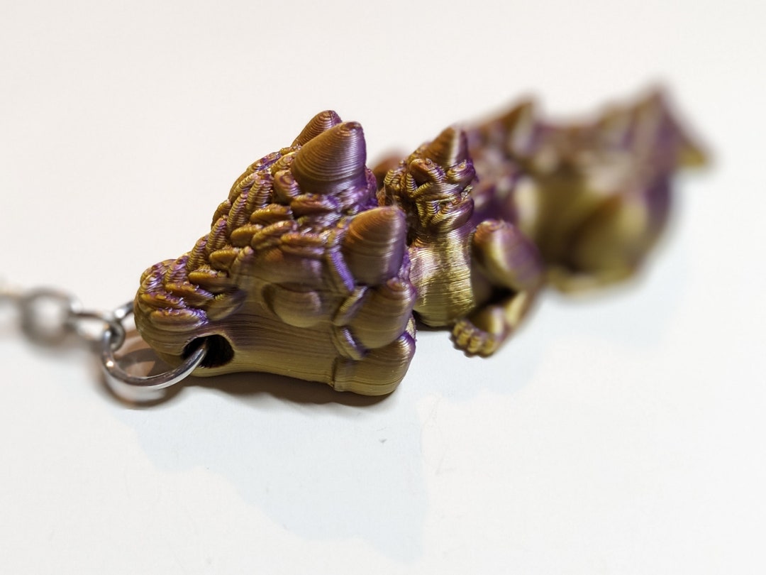 Cute Cuddly 3D Printed Dragon Key Chains - Etsy