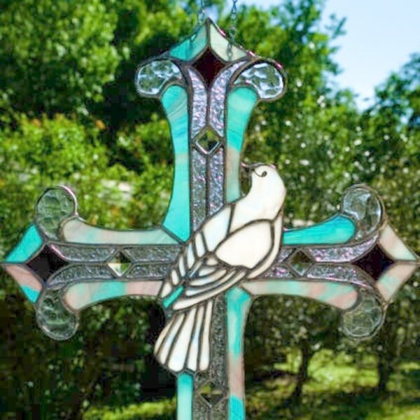 Stained Glass Dove - Etsy