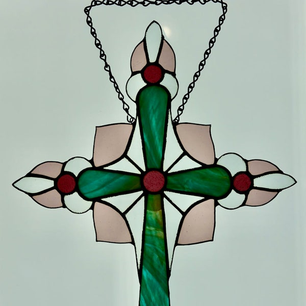 Large Stained Glass Cross - Etsy