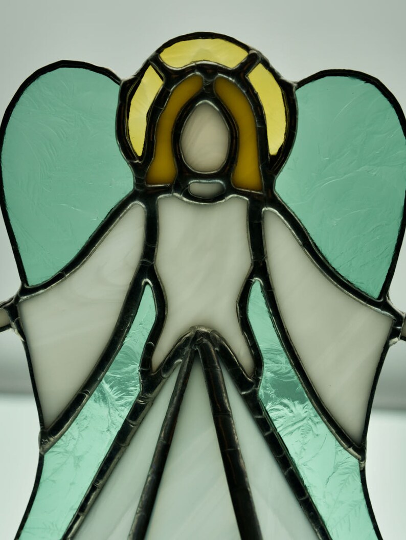 Angel With Open Arms for Table or Tree Top Stained Glass - Etsy