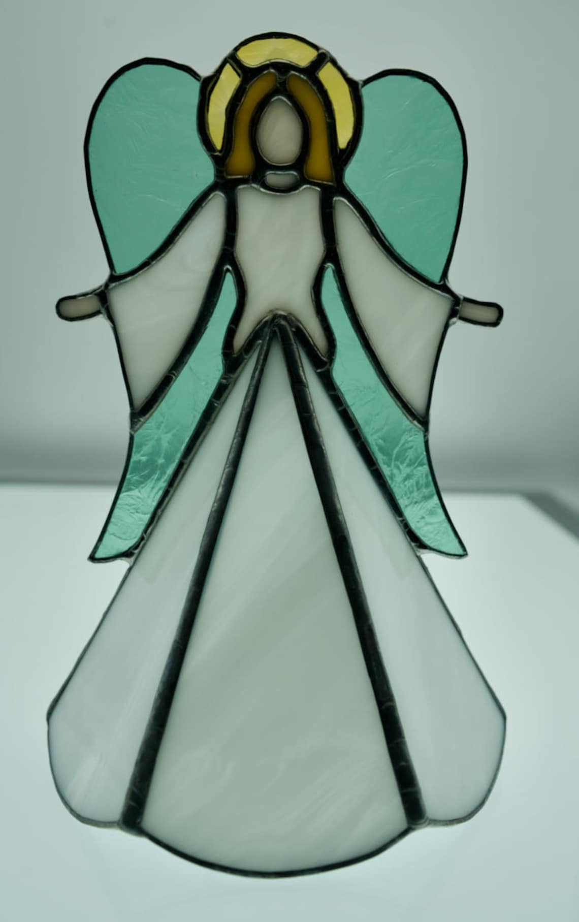 Angel With Open Arms for Table or Tree Top Stained Glass | Etsy