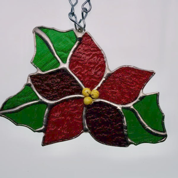 Stained Glass Poinsettia - Etsy