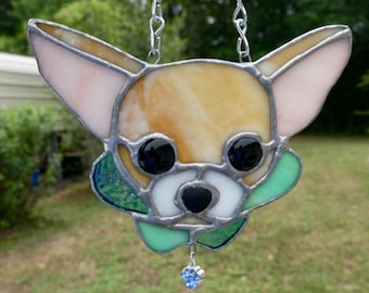 Chihuahua Stained Glass Window Chihuahua Lover Window Film Chihuahua ...