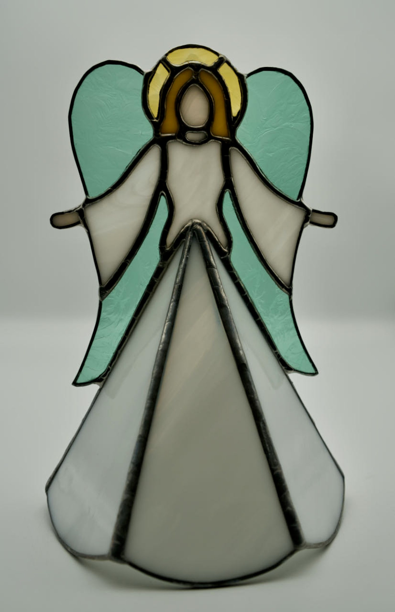 Angel With Open Arms for Table or Tree Top Stained Glass - Etsy