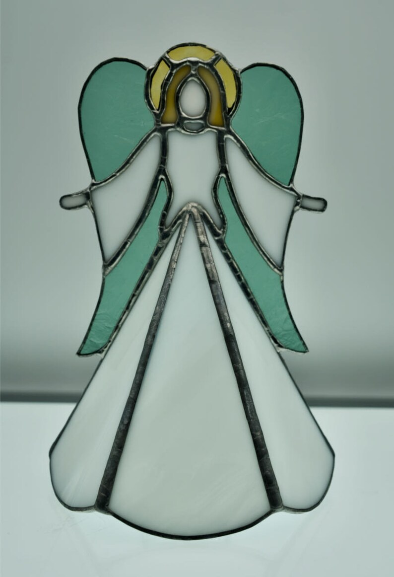 Angel With Open Arms for Table or Tree Top Stained Glass - Etsy