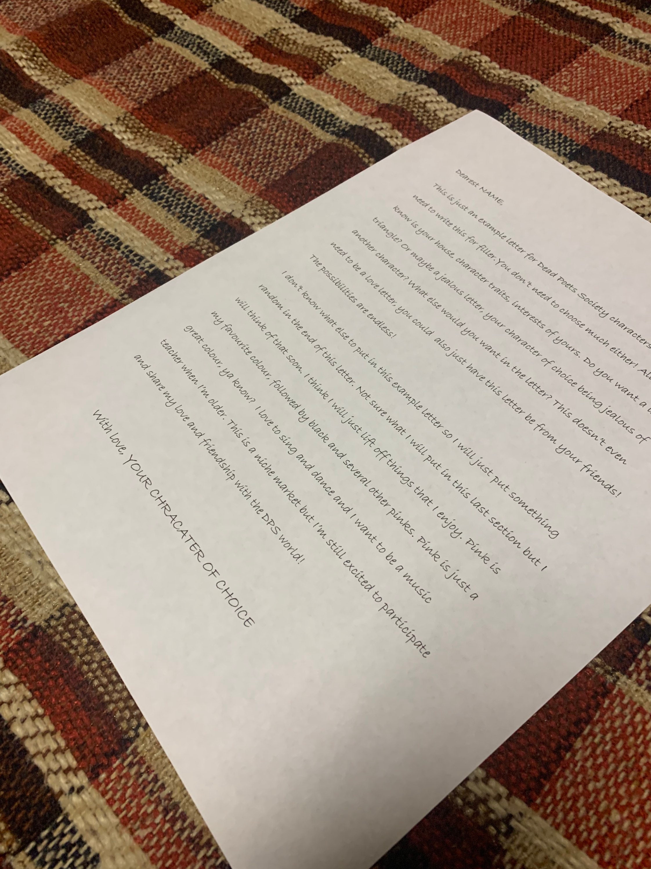 Carta personalizada de Gerard Pitts Dead Poets Society - Etsy México