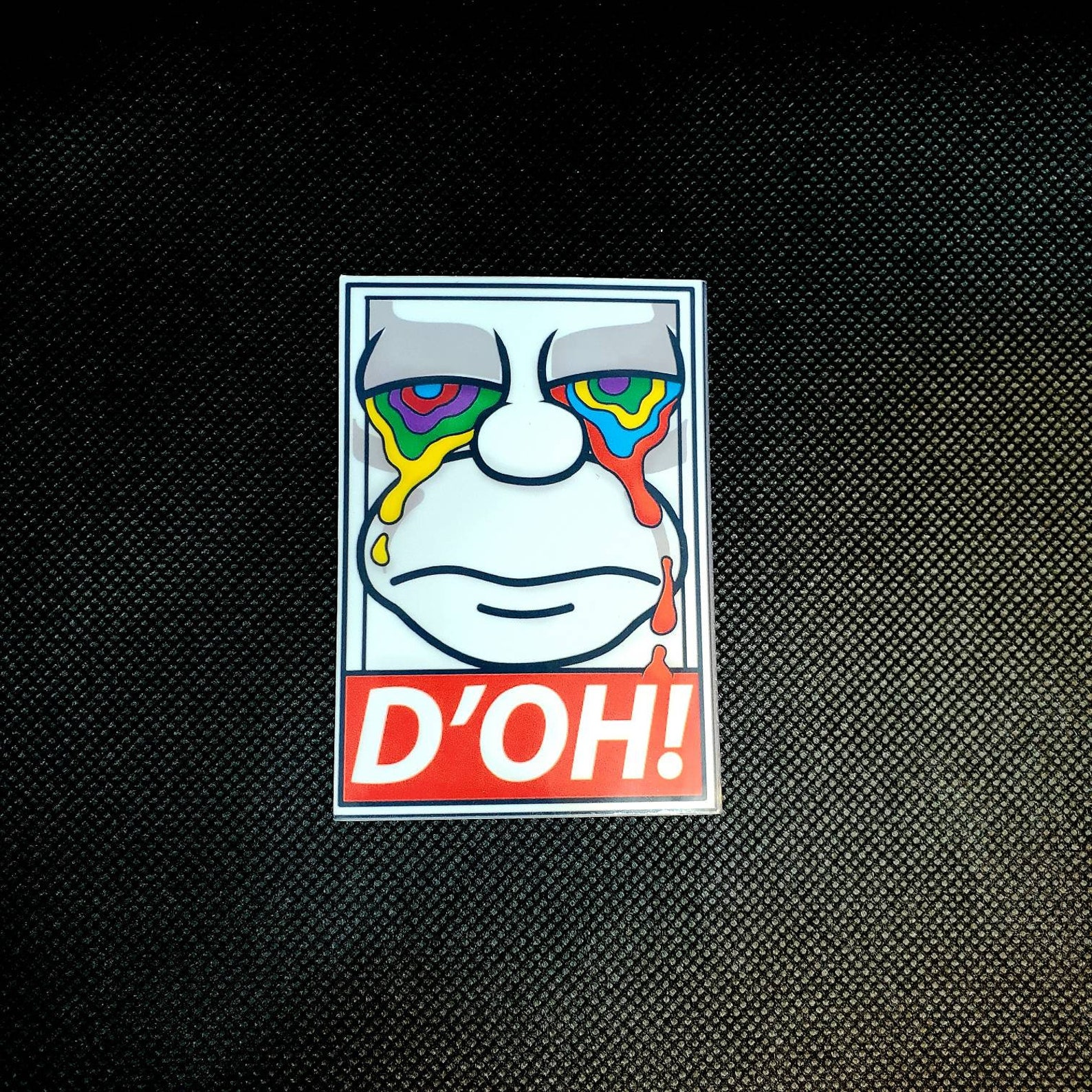 Psychedelic Homer D'oh Simpson Sticker Trippy Sticker Simpsons Cartoon ...