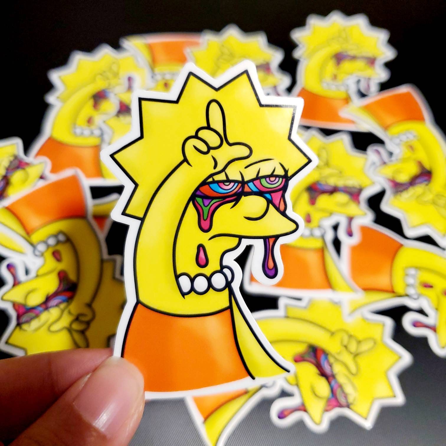 Psychedelic Lisa Loser Simpson Sticker Trippy Sticker | Etsy