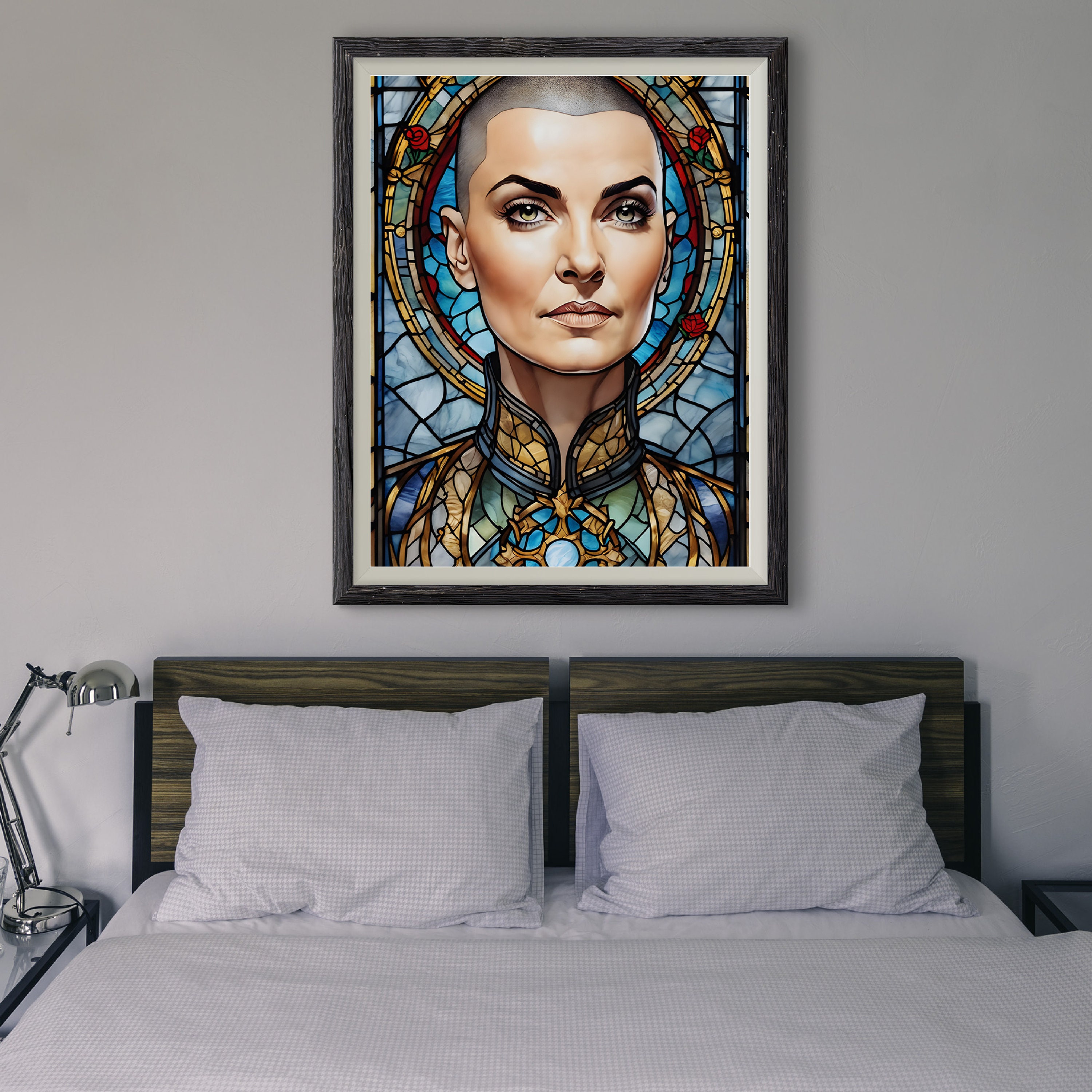 Sinead O'connor Musician Poster Stained Glass Cool Gift Wall Art Home ...