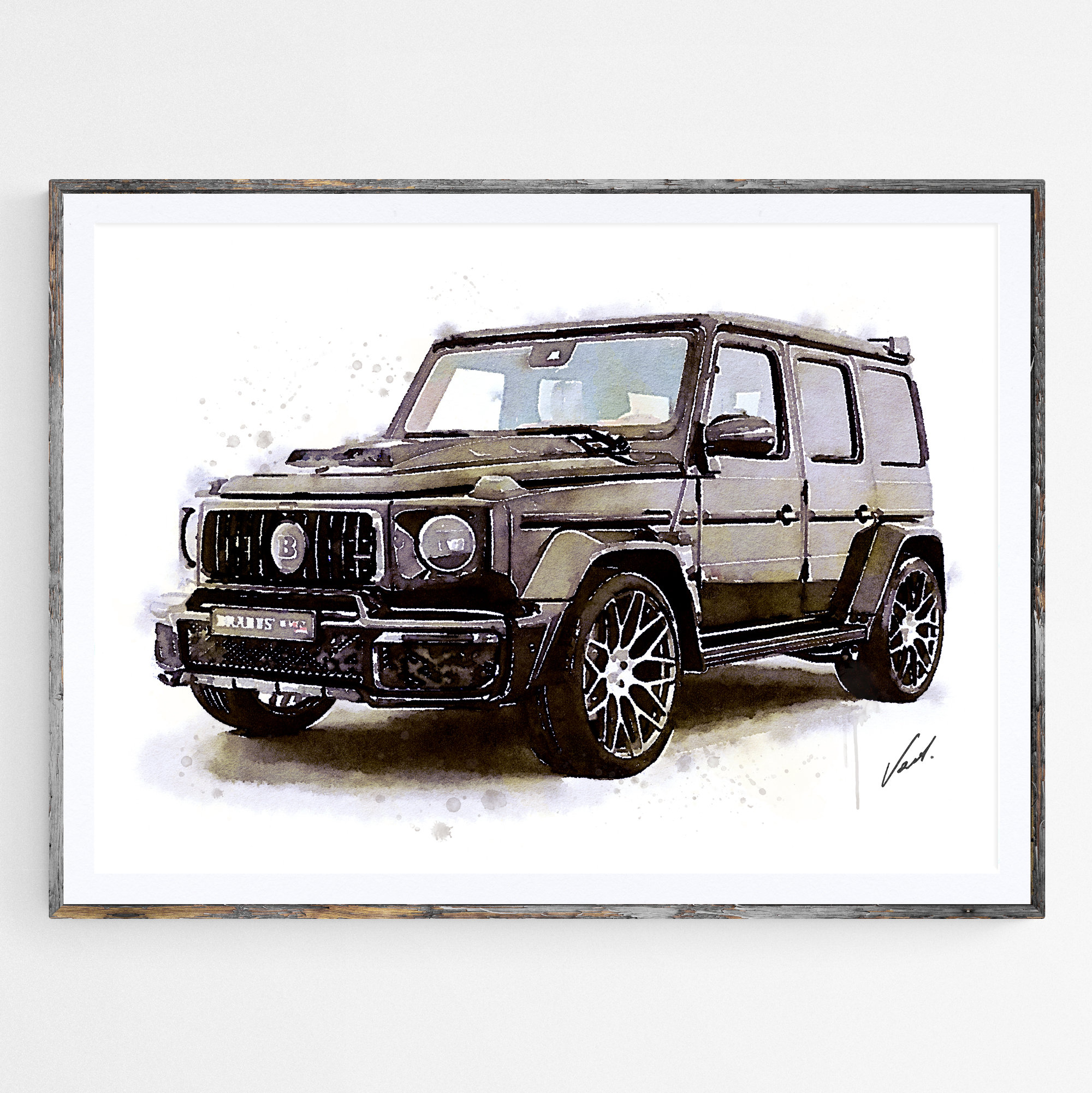 Watercolor Mercedes G Brabus Art Print Poster Awesome Gift - Etsy UK