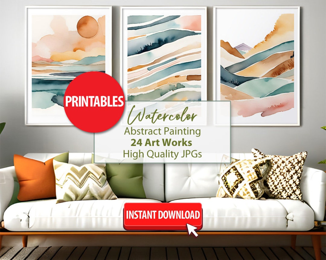 Watercolor Paintings 24 Art Work High Quality JPG Instant Digital ...