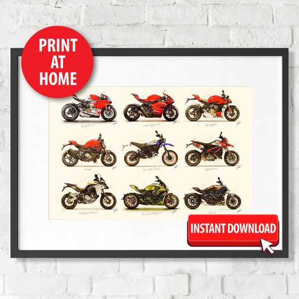 Ducati Art Print - Etsy