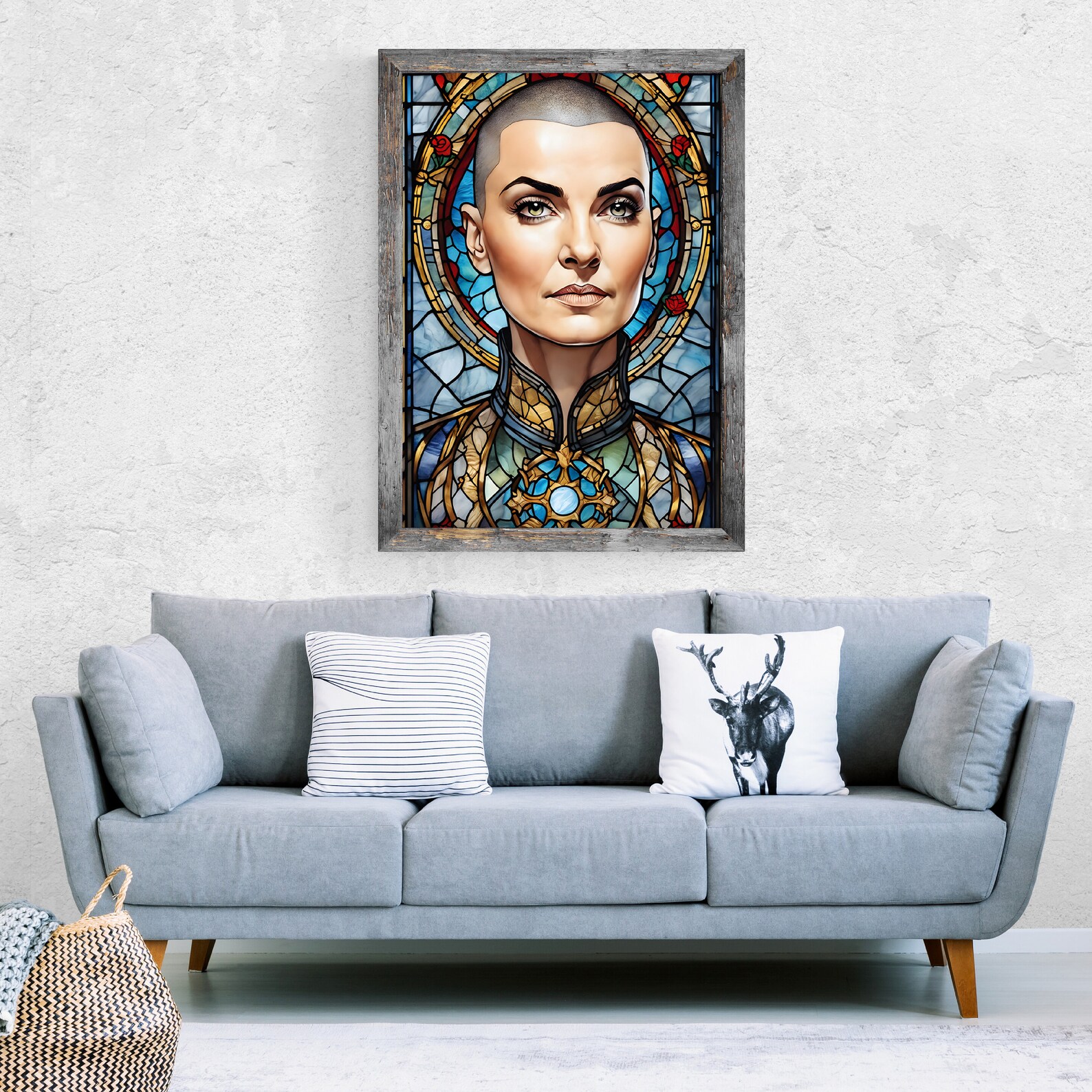 Sinead O'connor Musician Poster Stained Glass Cool Gift Wall Art Home ...