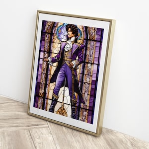 Prince Musician Poster Stained Glass Cool Gift Wall Art Home Decor Art ...