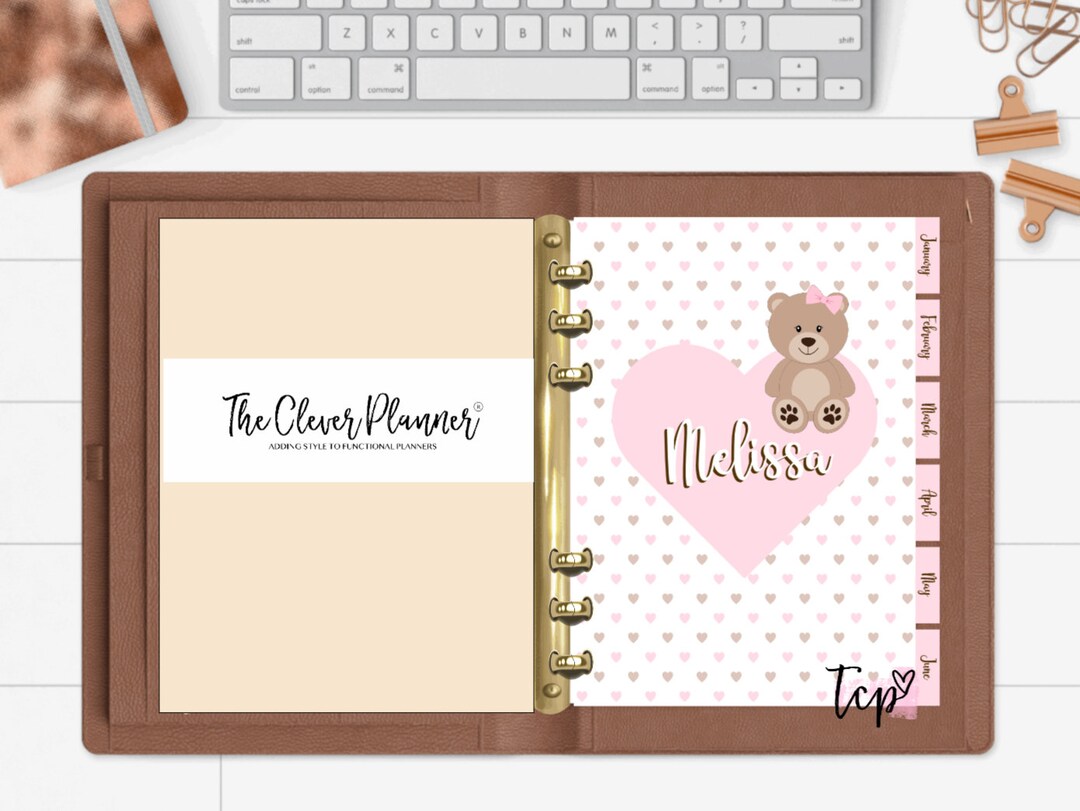 Bear 12 Month Planner Dashboard Tab Divider Set for Your Pm Mm Gm ...