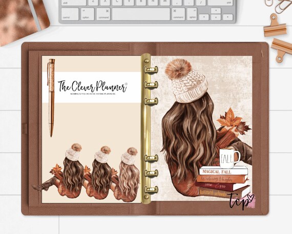 Fall Girl Planner Dashboard for Your Pm Mm Gm Agendas - Etsy