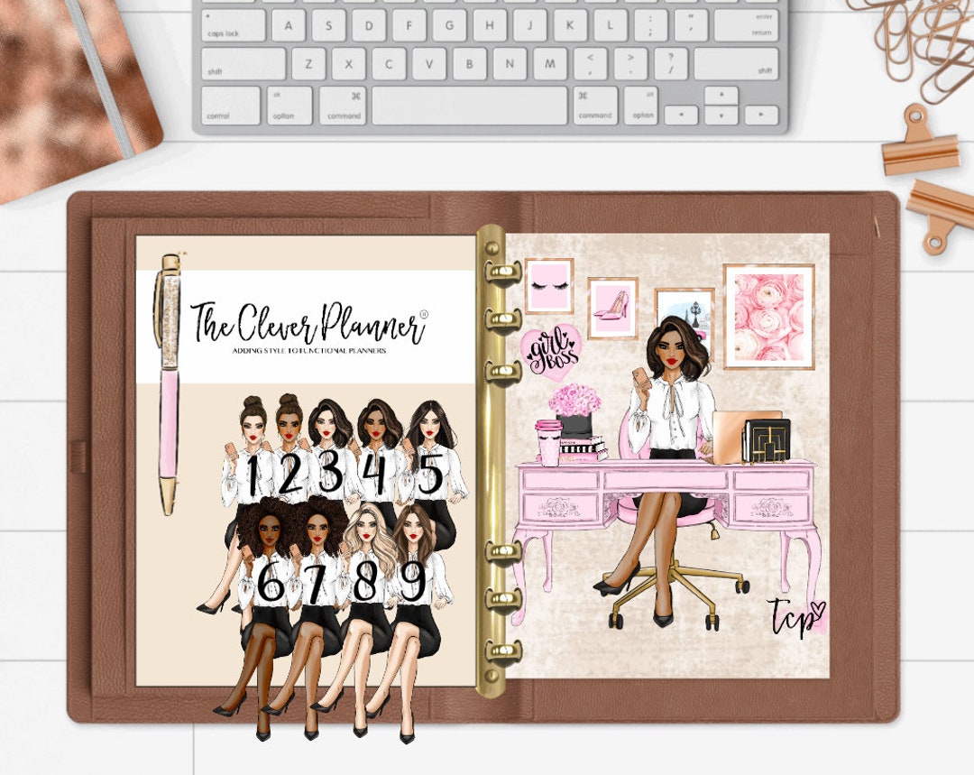 Pretty Pink Office Planner Dashboard for Your Pm Mm Gm Agendas ...