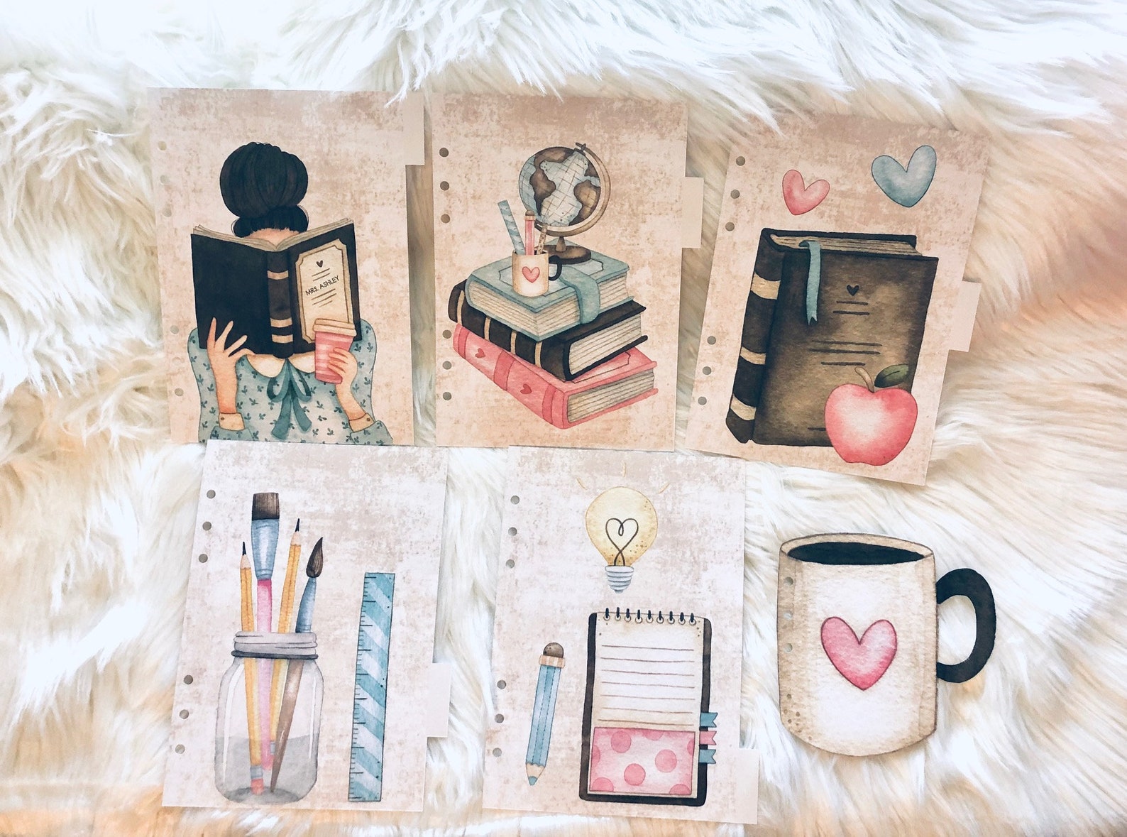 Teacher Student Divider Tab Set and Page Keeper for Your Pm Mm | Etsy