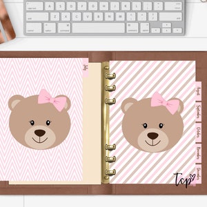 Bear 12 Month Planner Dashboard Tab Divider Set for Your Pm Mm Gm ...