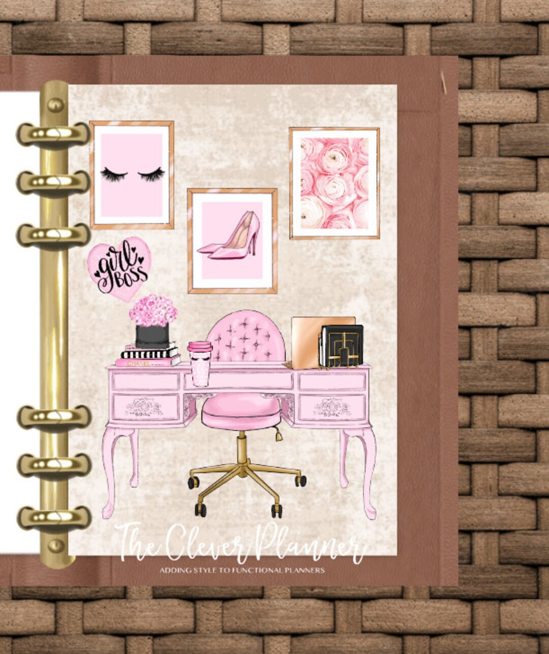 Pretty Pink Office Planner Dashboard for Your Pm Mm Gm Agendas ...