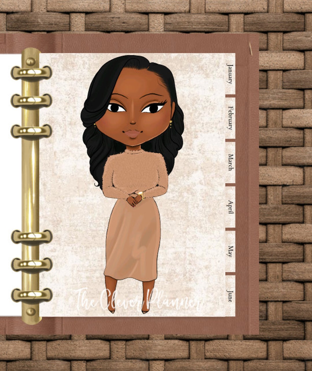 African American 12 Month Planner Tab Divider Set for Your Pm Mm Gm ...