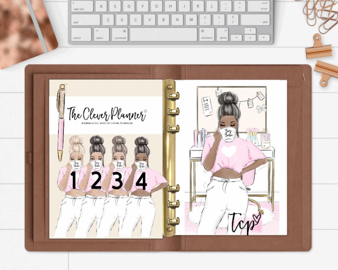 Pretty Pink Office Planner Dashboard for Your Pm Mm Gm Agendas ...