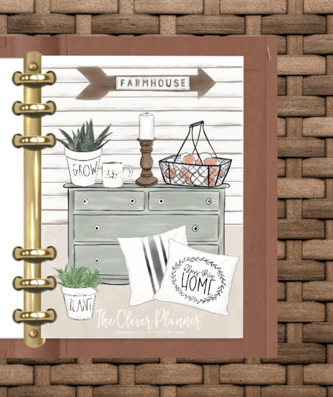 Farmhouse Planner Dashboard for Your Pm Mm Gm Agendas, Personal ...